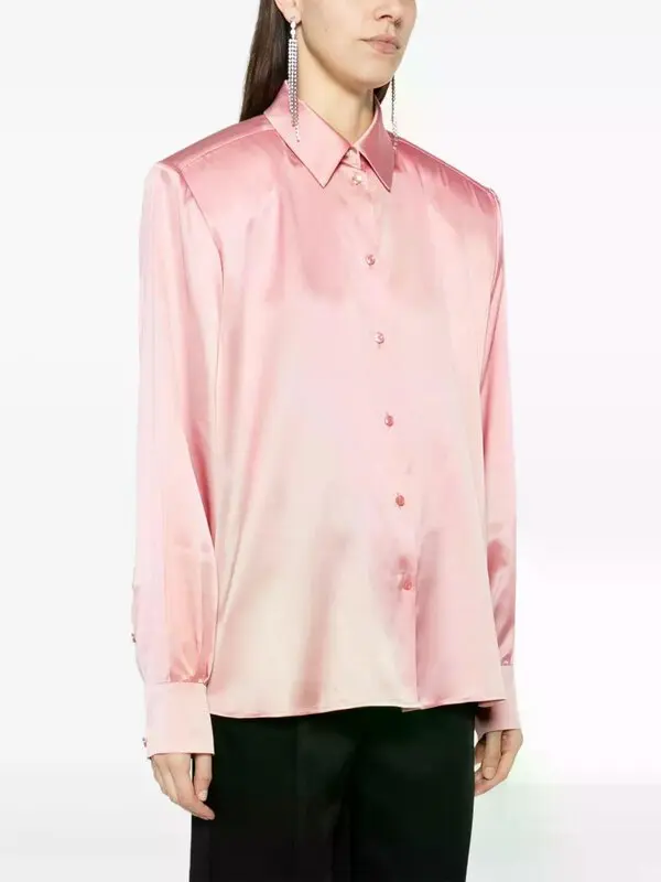 Magda Butrym Long-sleeve Silk Shirt