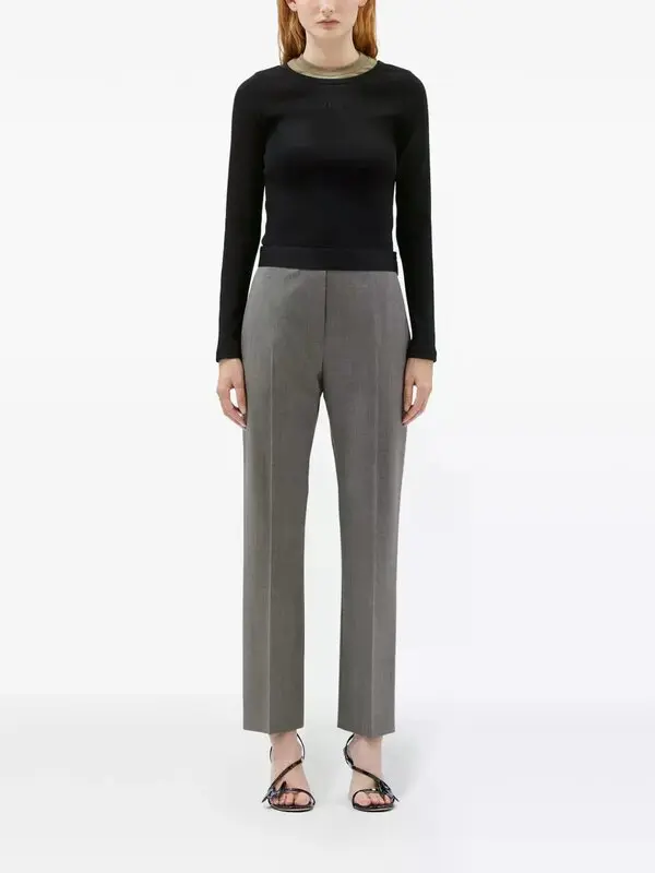 MSGM Straight-leg Virgin-wool-blend Trousers