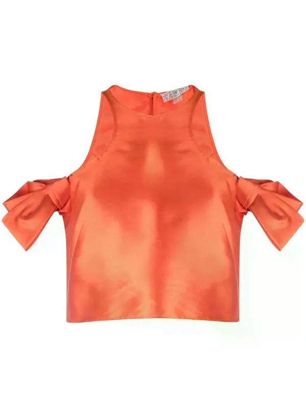 GEMY MAALOUF Cold-shoulder Cropped Top