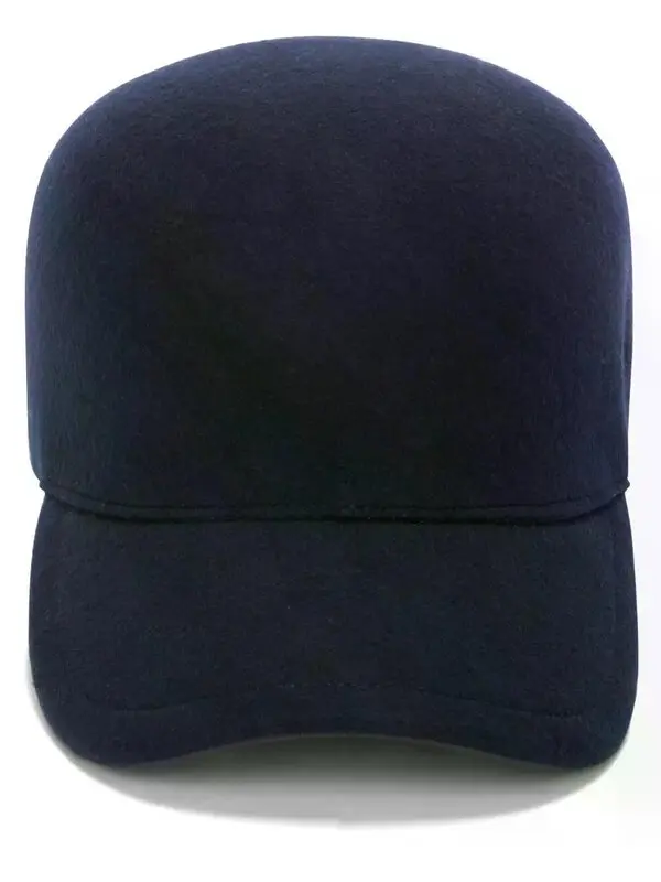 JIL SANDER Embroidered-logo Wool Felt Cap - Blue