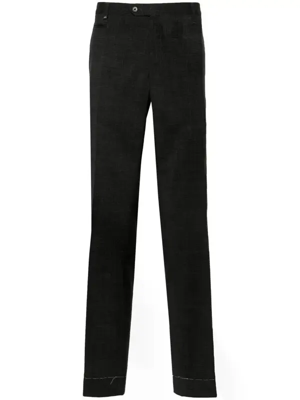 Corneliani Mid-rise Tailored Wool Trousers - Grey