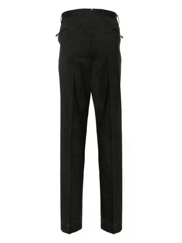 Corneliani Mid-rise Tailored Wool Trousers - Grey