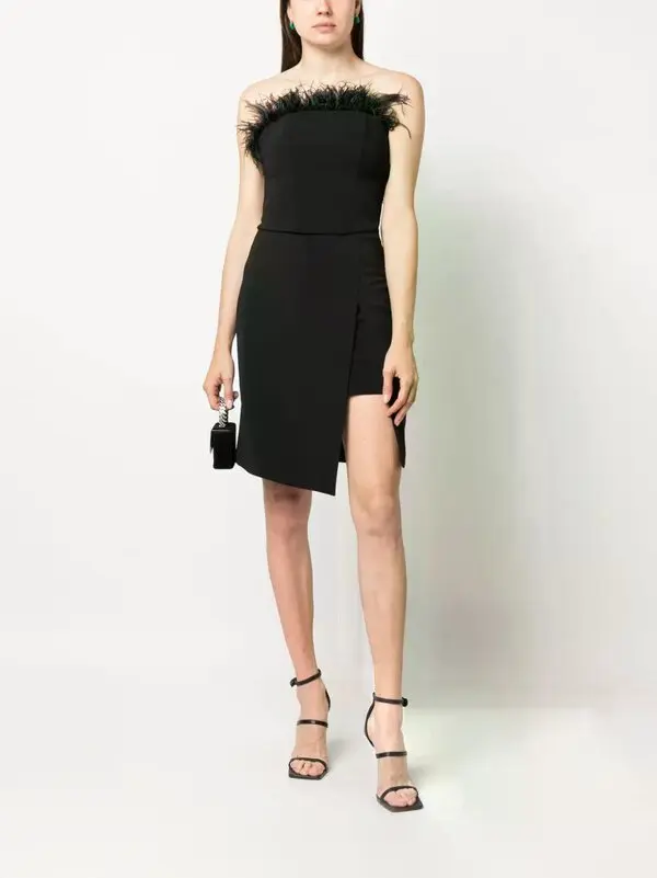 Patrizia Pepe Feather-detailing Strapless Top