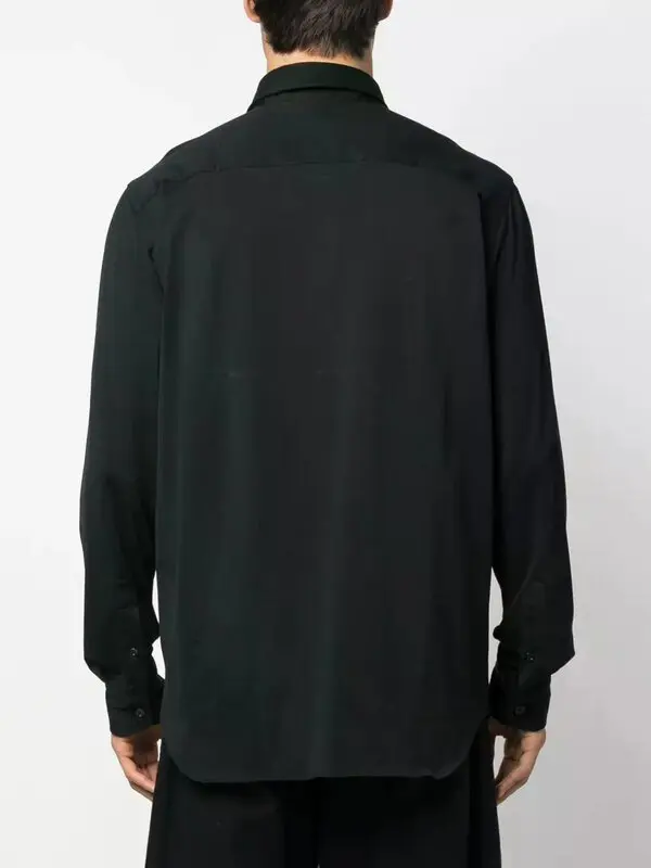 Brioni Spread-collar Cotton Shirt - Black