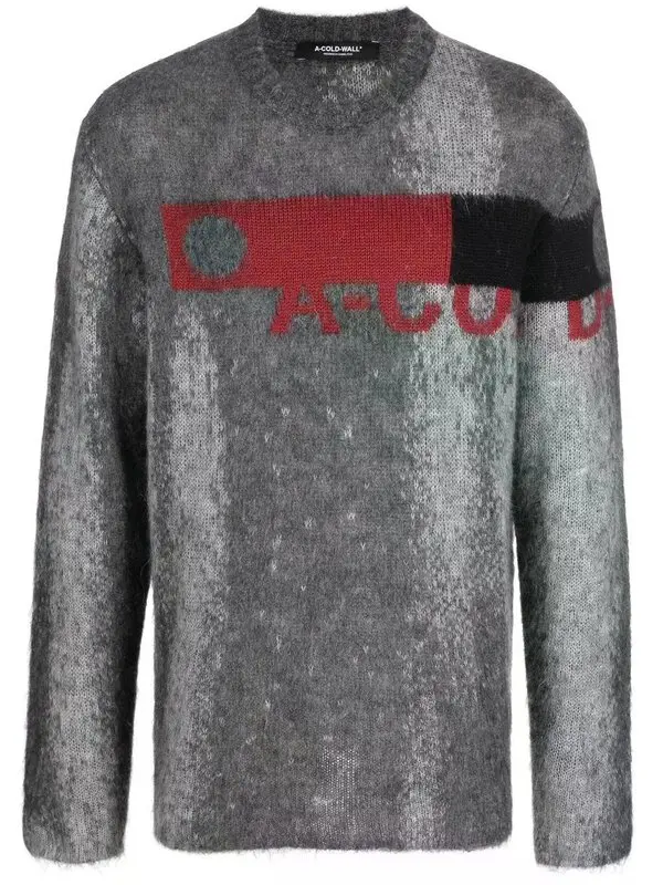 A-COLD-WALL* Sprayed-effect Logo-jacquard Jumper