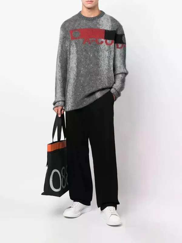 A-COLD-WALL* Sprayed-effect Logo-jacquard Jumper