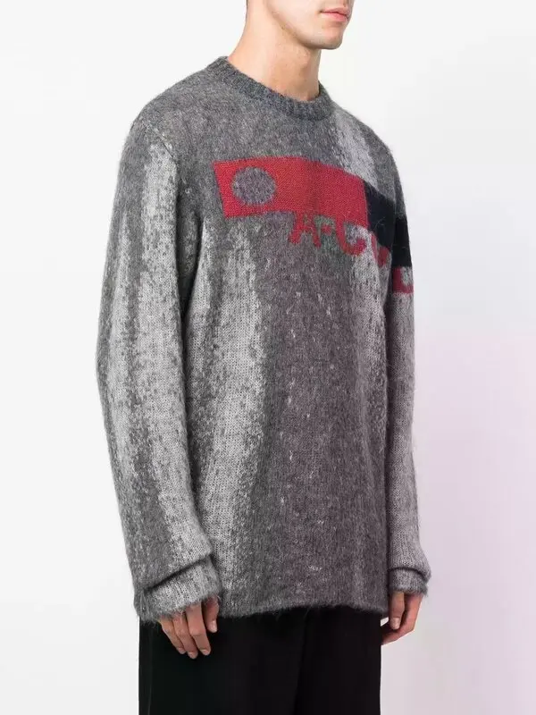 A-COLD-WALL* Sprayed-effect Logo-jacquard Jumper