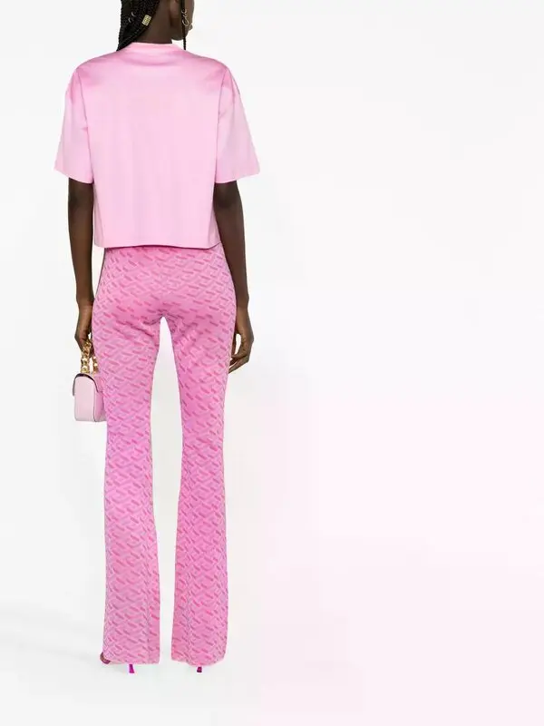 Versace La Greca Jacquard Flared Trousers