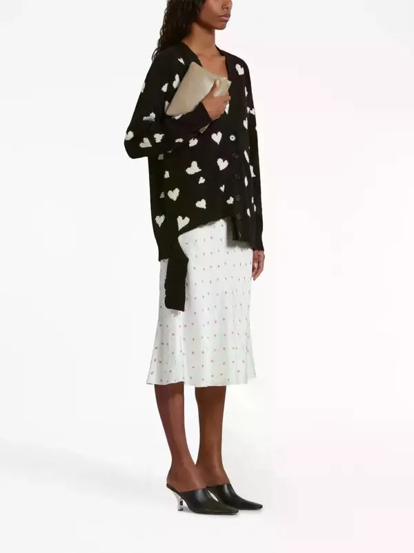 Marni Bunch Of Hearts Alpaca-wool Cardigan