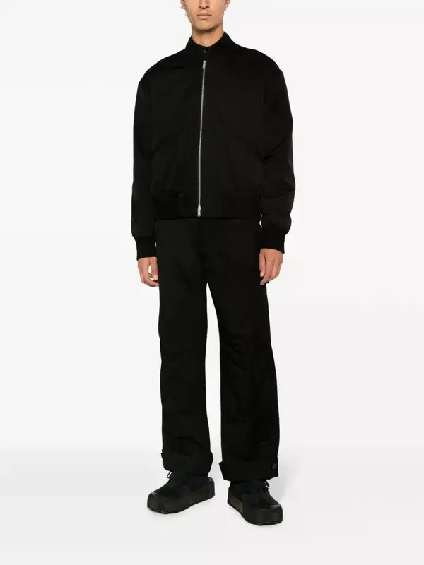 JIL SANDER Zip-up Wool Bomber Jacket