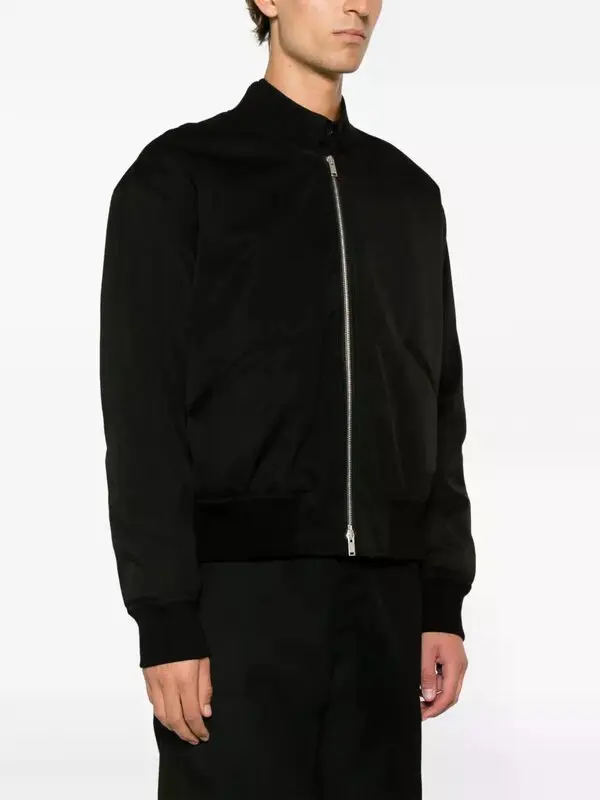 JIL SANDER Zip-up Wool Bomber Jacket
