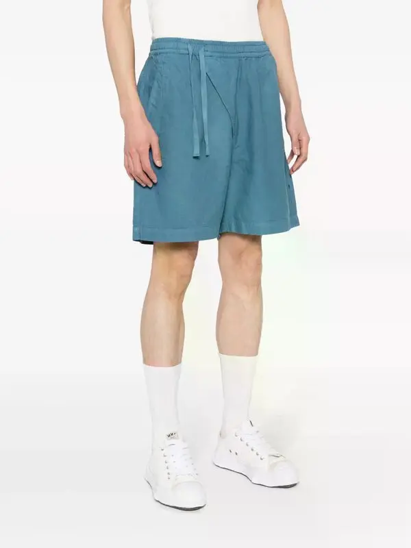 MAHARISHI Off-centre Drawstring Bermuda Shorts - Blue