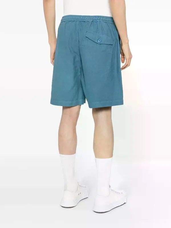 MAHARISHI Off-centre Drawstring Bermuda Shorts - Blue