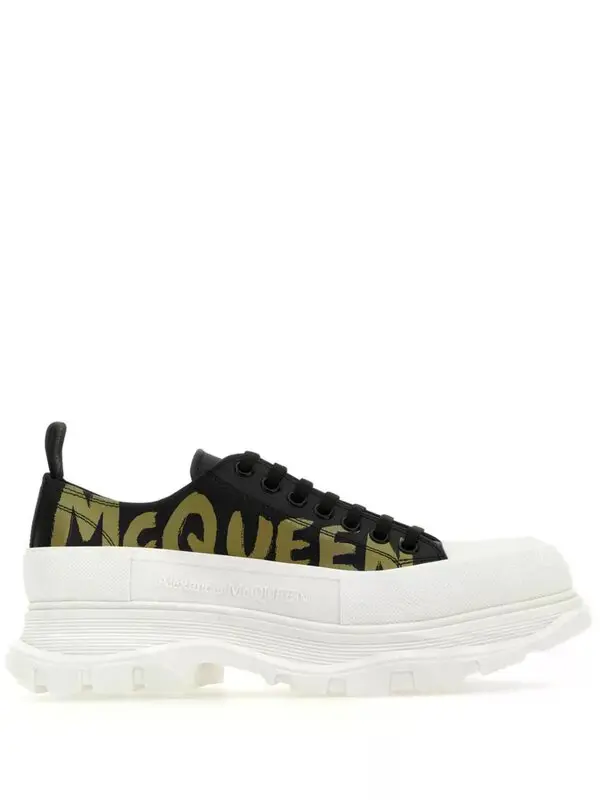 Alexander McQueen Tread Slick Lace-up Sneakers - Black