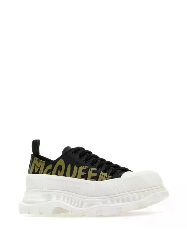 Alexander McQueen Tread Slick Lace-up Sneakers - Black