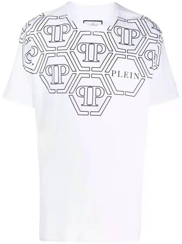 Philipp Plein Ss Hexagon Round-neck T-shirt - White