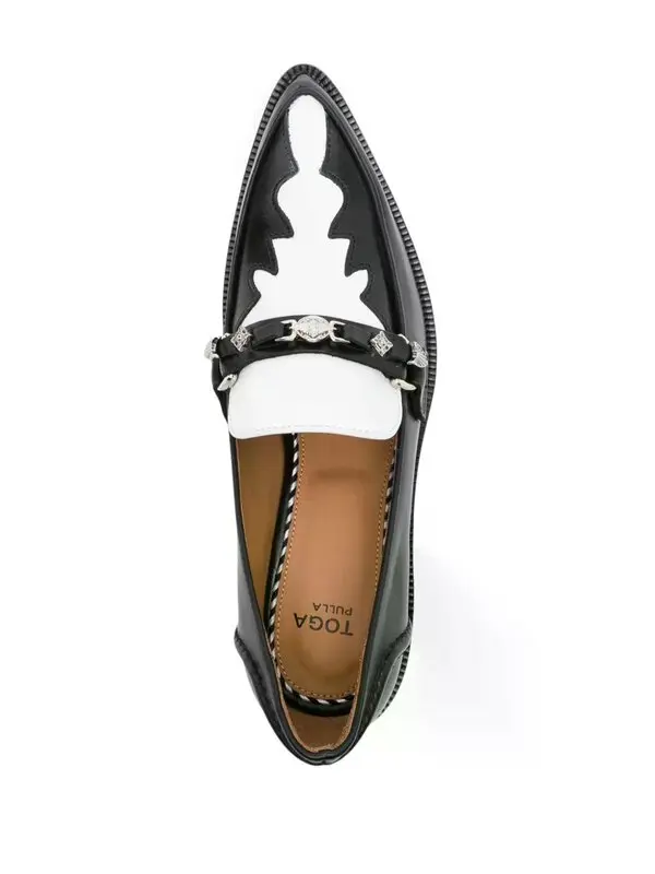 Toga Stud-detailed Leather Loafers