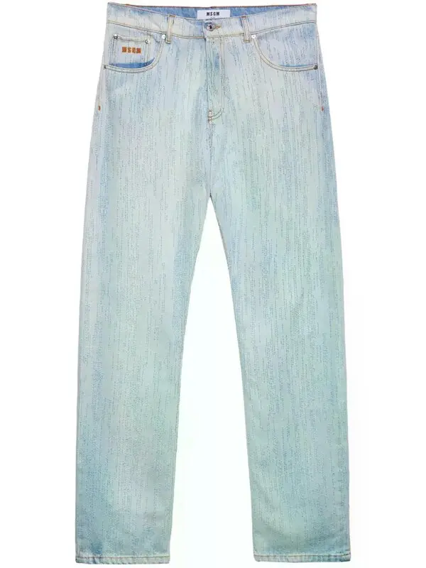 MSGM Stitch-detail Straight-leg Jeans