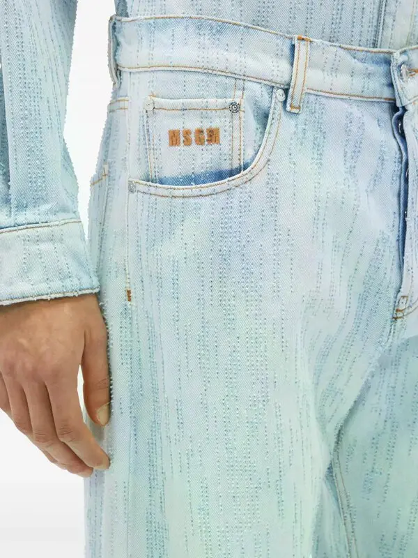 MSGM Stitch-detail Straight-leg Jeans