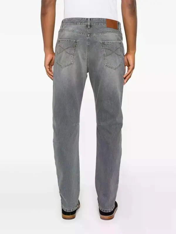 Brunello Cucinelli Logo-embroidered Jeans