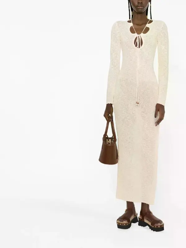 Casablanca Cut-out Bouclé Dress
