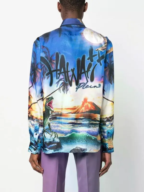 Philipp Plein Hawaii Printed Shirt