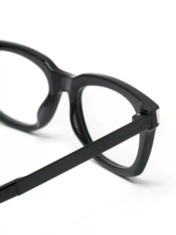 Saint Laurent Logo-debossed Rectangle-frame Glasses