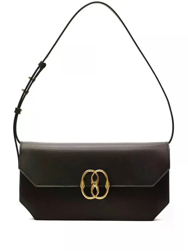 Bally Emblem Leather Shoulder Bag