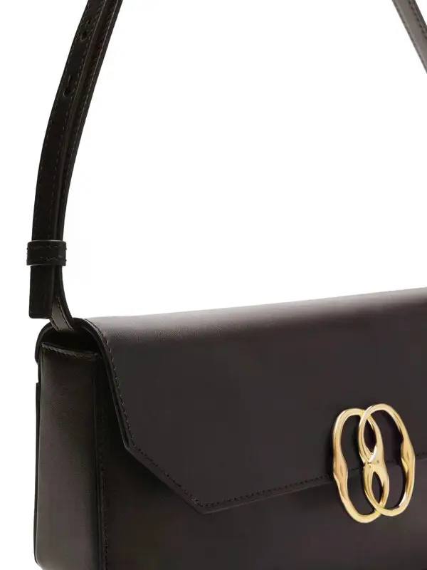 Bally Emblem Leather Shoulder Bag