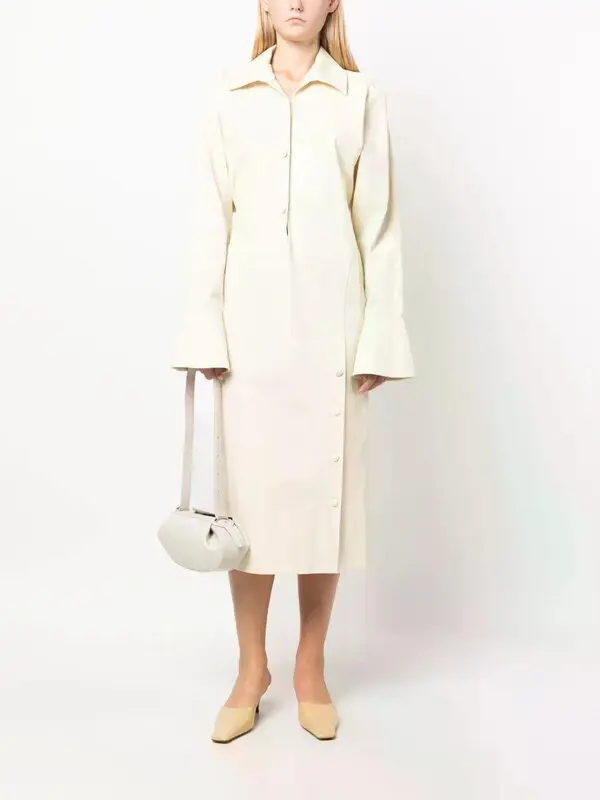 Bally Silk Button-up Long-sleeve Dress