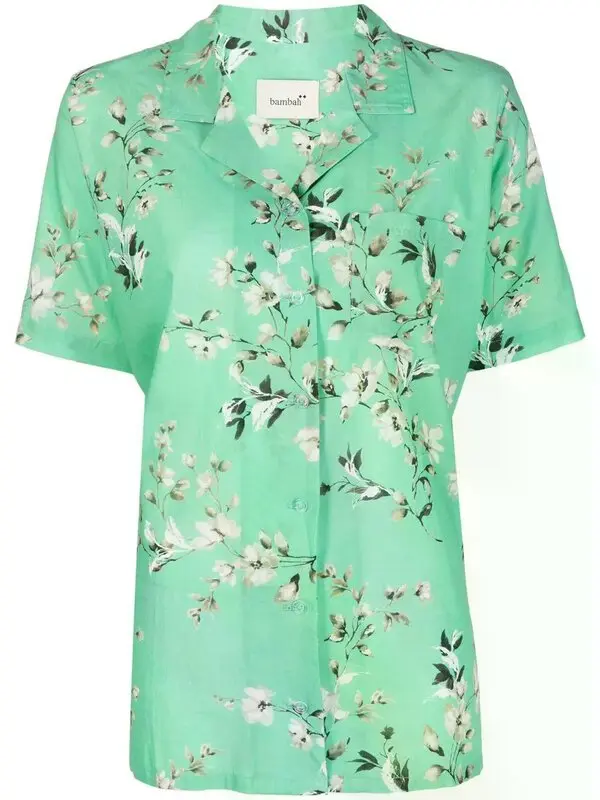 BAMBAH Floral Print Stretch-cotton Shirt