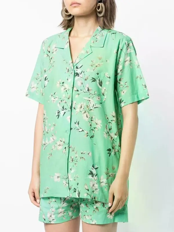 BAMBAH Floral Print Stretch-cotton Shirt