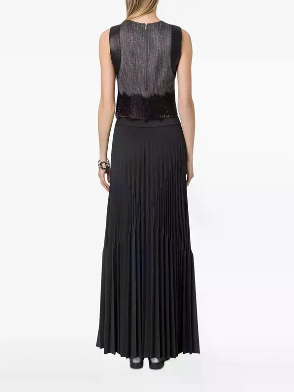 Alberta Ferretti Sleeveless Lace-detail Top