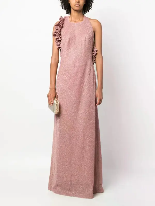 RAYANE BACHA Olivia Metallic Maxi Dress