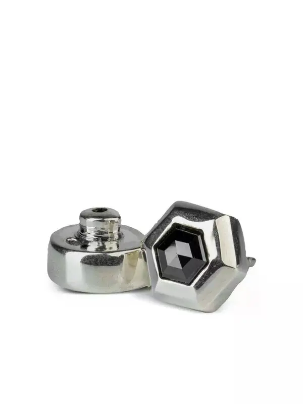PARTS OF FOUR Sterling Black Diamond Earring - Silver