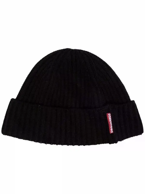 Dsquared2 Ribbed-knit Beanie - Black