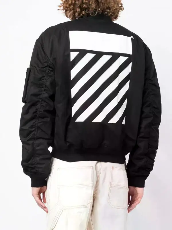 Off-White Diag Print Bomber Jacket
