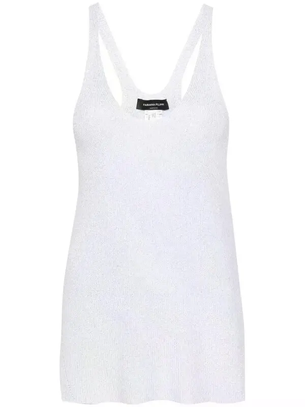 Fabiana Filippi Metallic-threading Knitted Top
