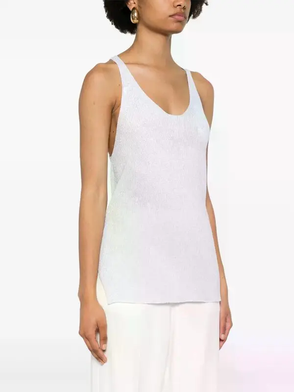 Fabiana Filippi Metallic-threading Knitted Top