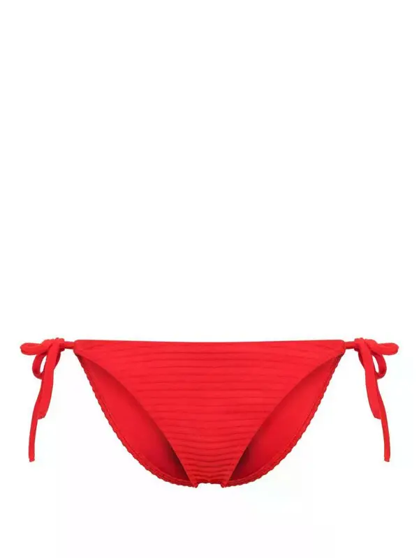 Calvin Klein Ribbed-knit Bikini Bottoms - Red