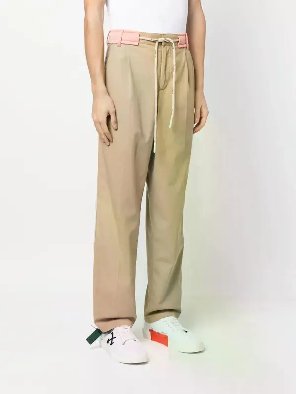 Palm Angels Drawstring-waist Straight-leg Trousers