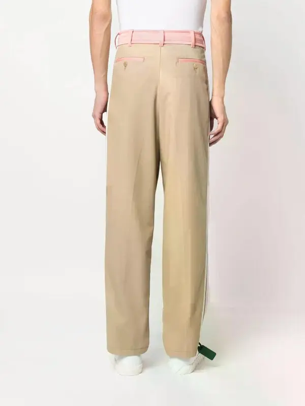 Palm Angels Drawstring-waist Straight-leg Trousers
