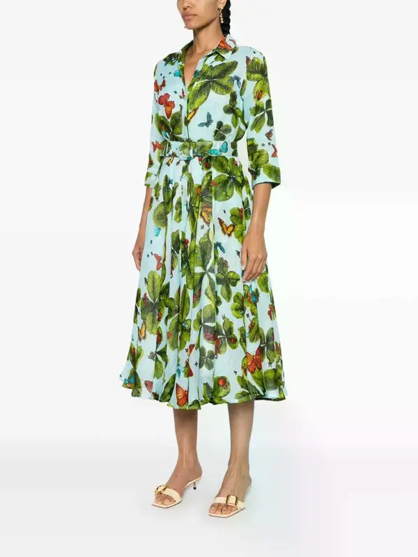 Samantha Sung Aster Clover-print Dress