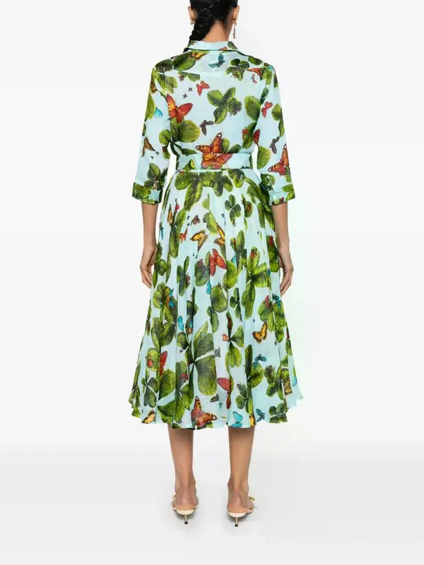 Samantha Sung Aster Clover-print Dress