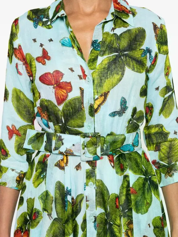 Samantha Sung Aster Clover-print Dress