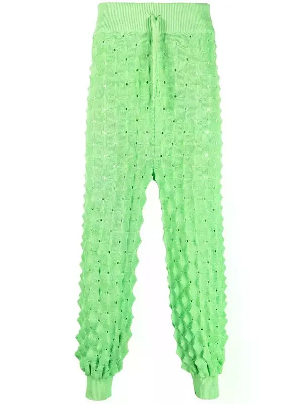 Henrik Vibskov Ribbed Waist Spike-knit Paint - Green