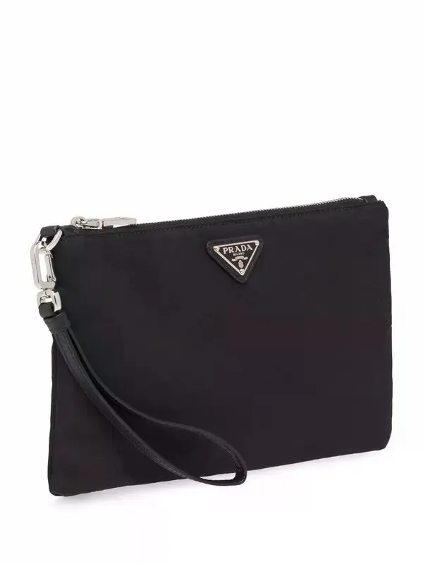 Prada Logo Plaque Clutch Bag