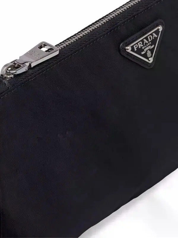 Prada Logo Plaque Clutch Bag
