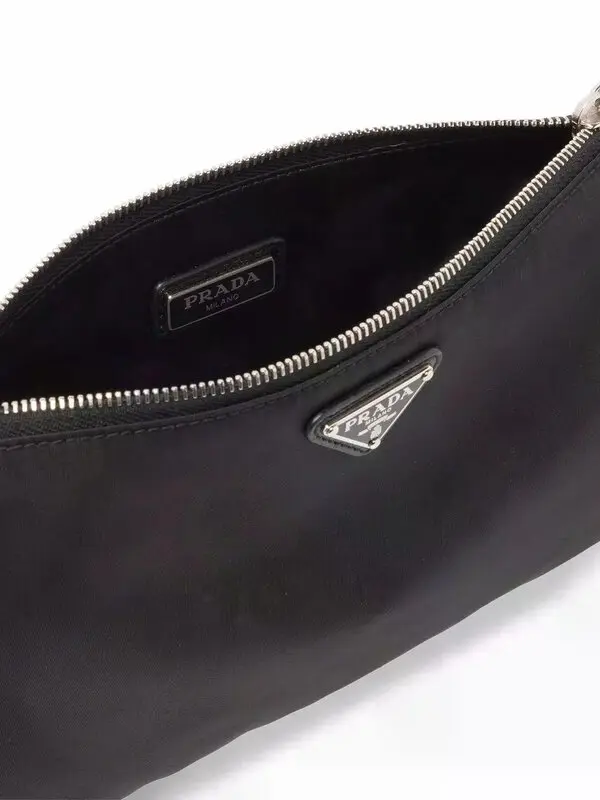 Prada Logo Plaque Clutch Bag