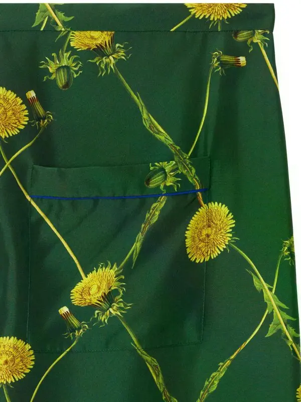 Burberry Floral-print Flared Trousers